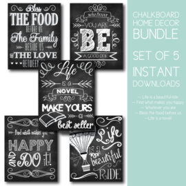 Chalkboard Home Decor Bundle - Aesthetic Journeys Designs