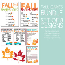 Printable Fall Games Bundle - Aesthetic Journeys Designs