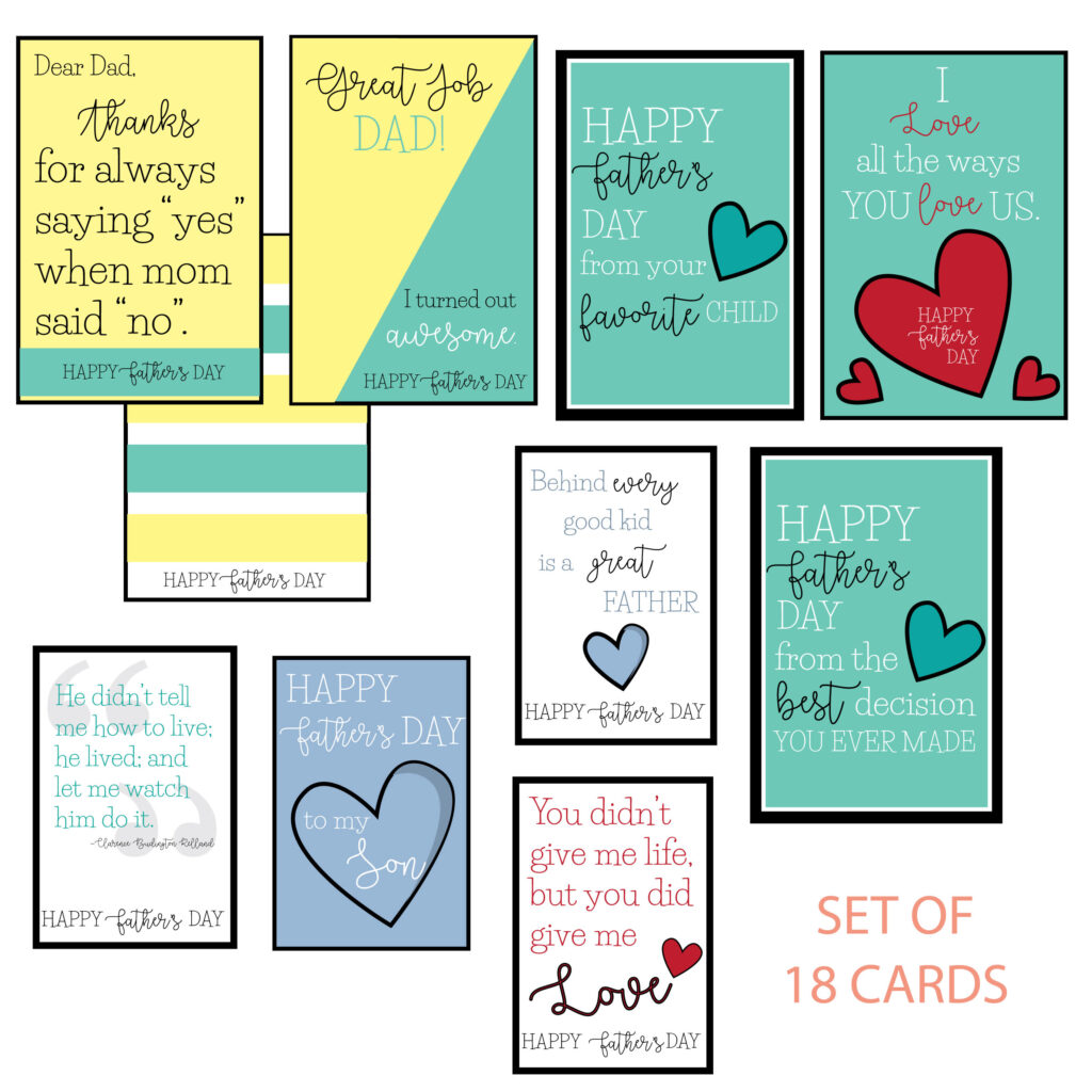 Printable Father’s Day Cards - Aesthetic Journeys Designs